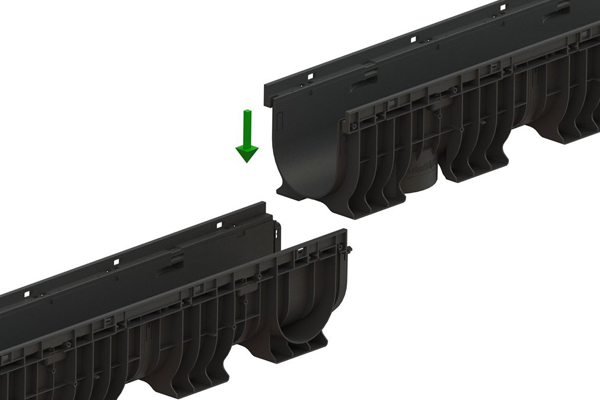 Rigola POLYMAX BASIC DN150 H202 cu grila fonta C250 (1000x210x202) - vodaland.md