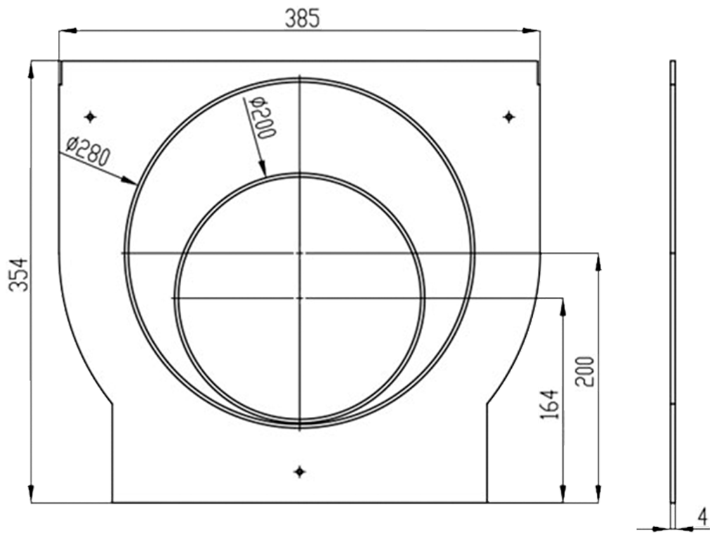 Piesa capat rigola POLYMAX BASIC DN300 H356mm - vodaland.md