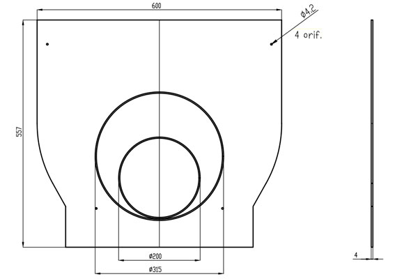 Piesa capat rigola POLYMAX BASIC DN500 H560mm - vodaland.md