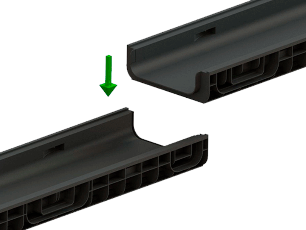 Rigola pluviala PolyMax Basic DN200 H80 ramforsată - vodaland.md